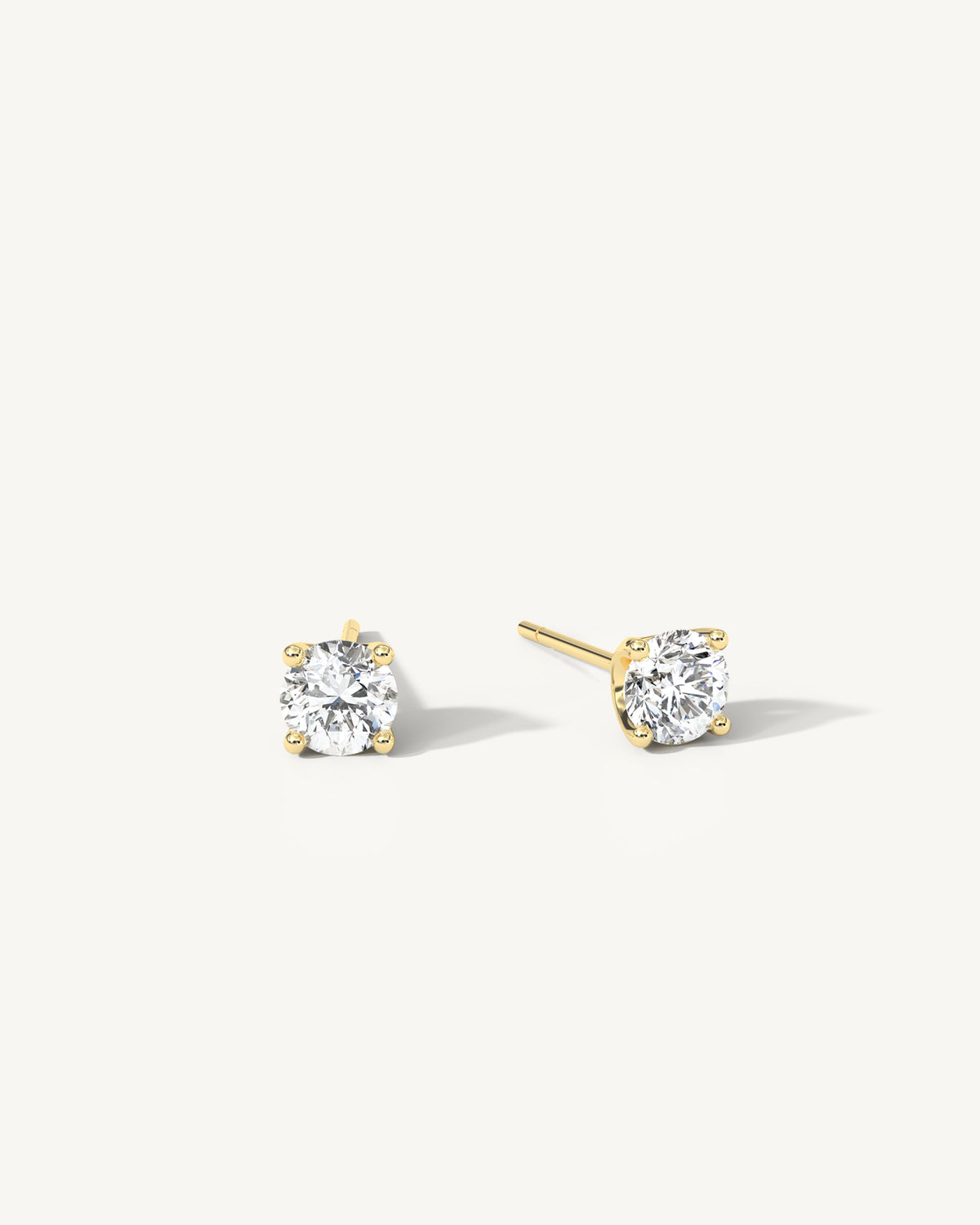Louvre IV Midi Diamond Stud Earrings 14k